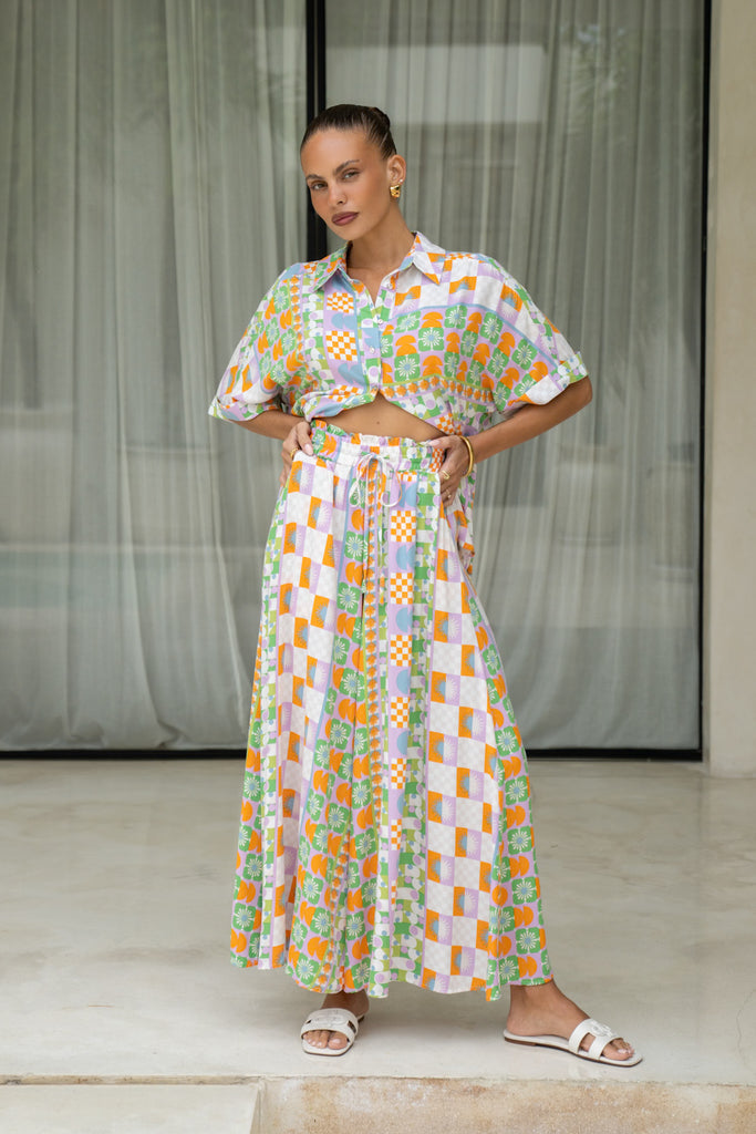 Annelie Multicolour Abstract Tile Shirt