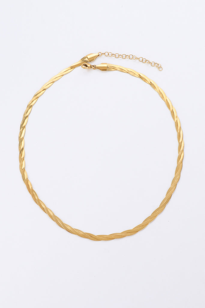 Elysian Gold Twisted Chain Necklace