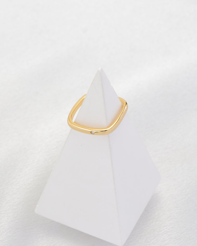 Quad Gold Square Ring