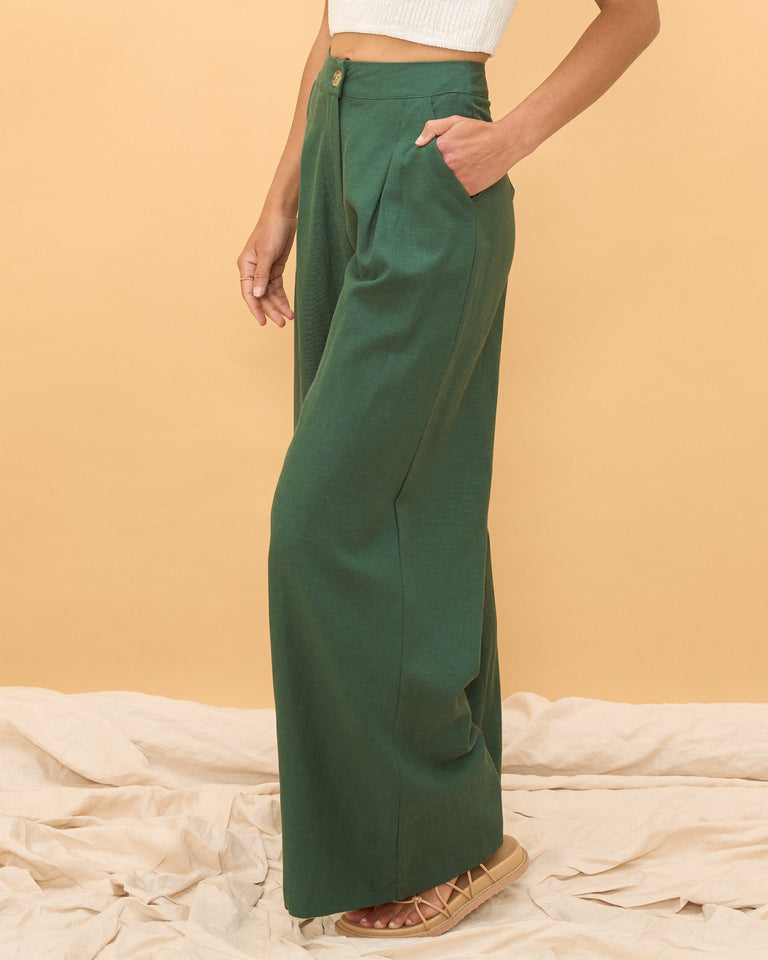 Maggie Forest Green Wide Leg Pants – HEYCHIC